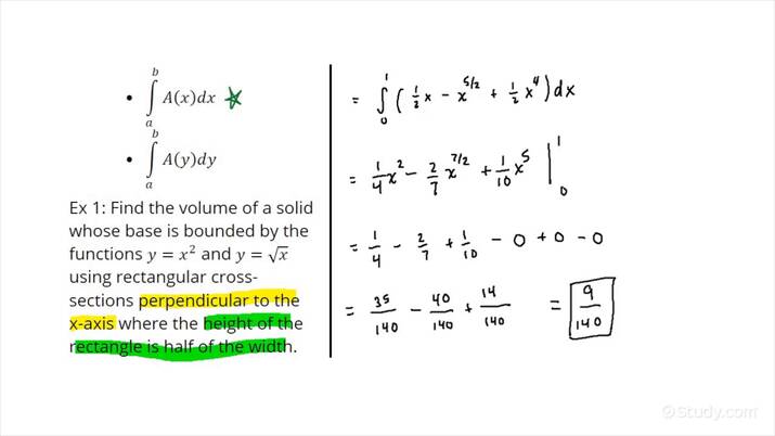 How to Find the Volume of a Solid with a Rectangular Cross Section ... How to Find the Volume of a Solid with a Rectangular Cross Section ...