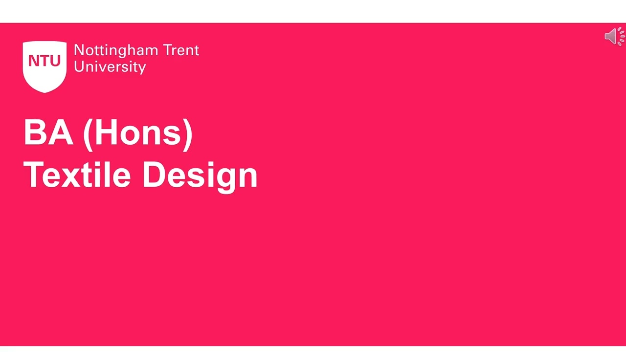 Nottingham Trent University Textile Design Innovation - Design Talk