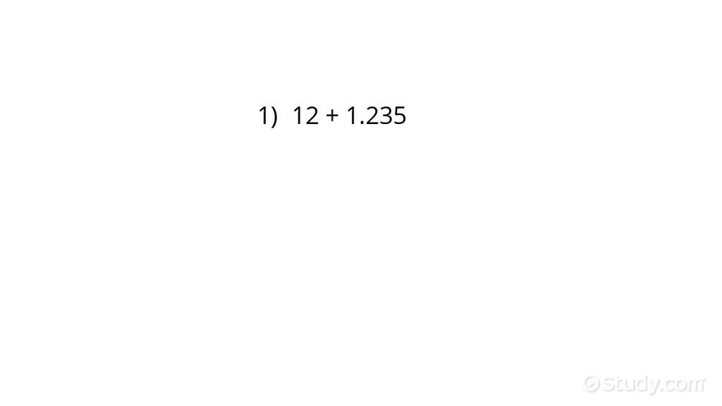 How To Add Decimals Whole Numbers Algebra Study