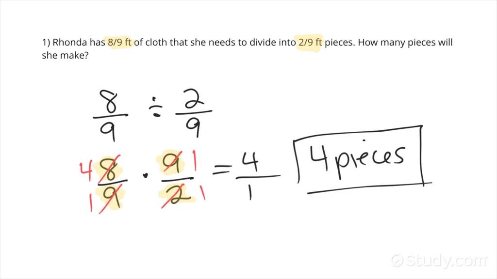 How to Solve Word Problems Involving the Division of Fractions ...