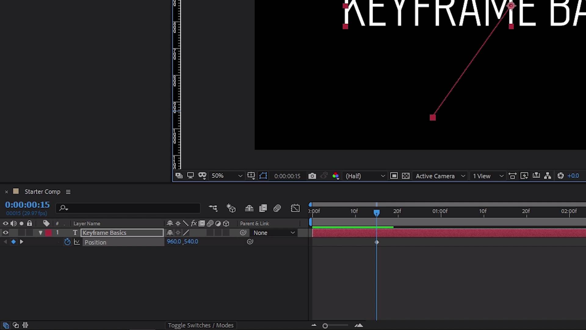 How To Use Keyframes In After Effects The Basics