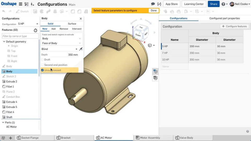 Introducing Onshape Configurations