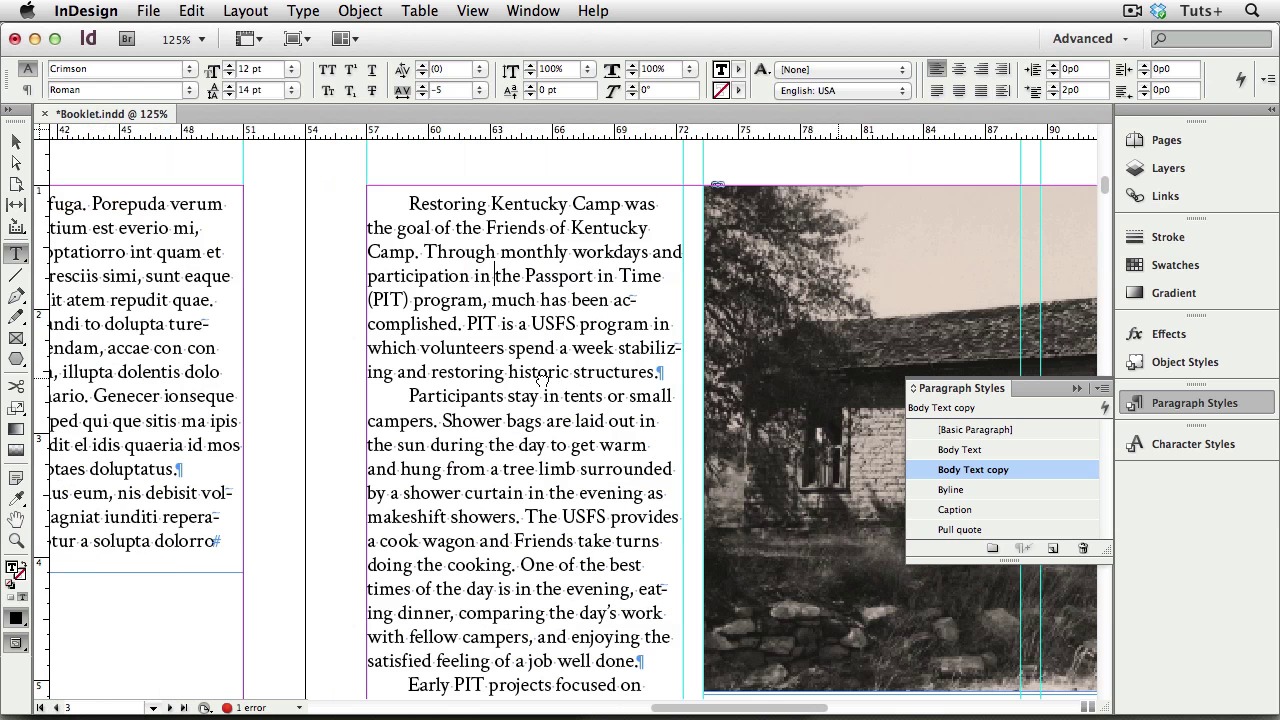 InDesign Fundamentals - Layout III - Character Styles
