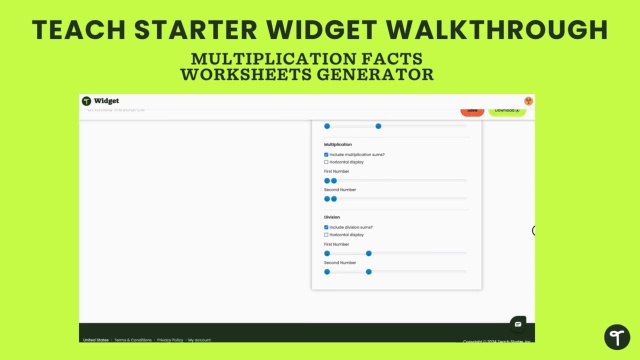 Multiplication Worksheets Generator