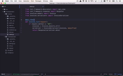 Create a REST API With Django - Getting All of the Invoices