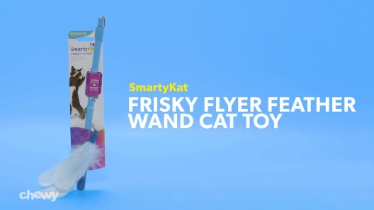 Discontinued - SMARTYKAT Frisky Flyer Feather Wand Cat Toy, 24-in ...
