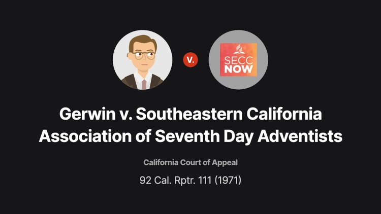 Gerwin v. Southeastern California Association of Seventh Day Adventists ...