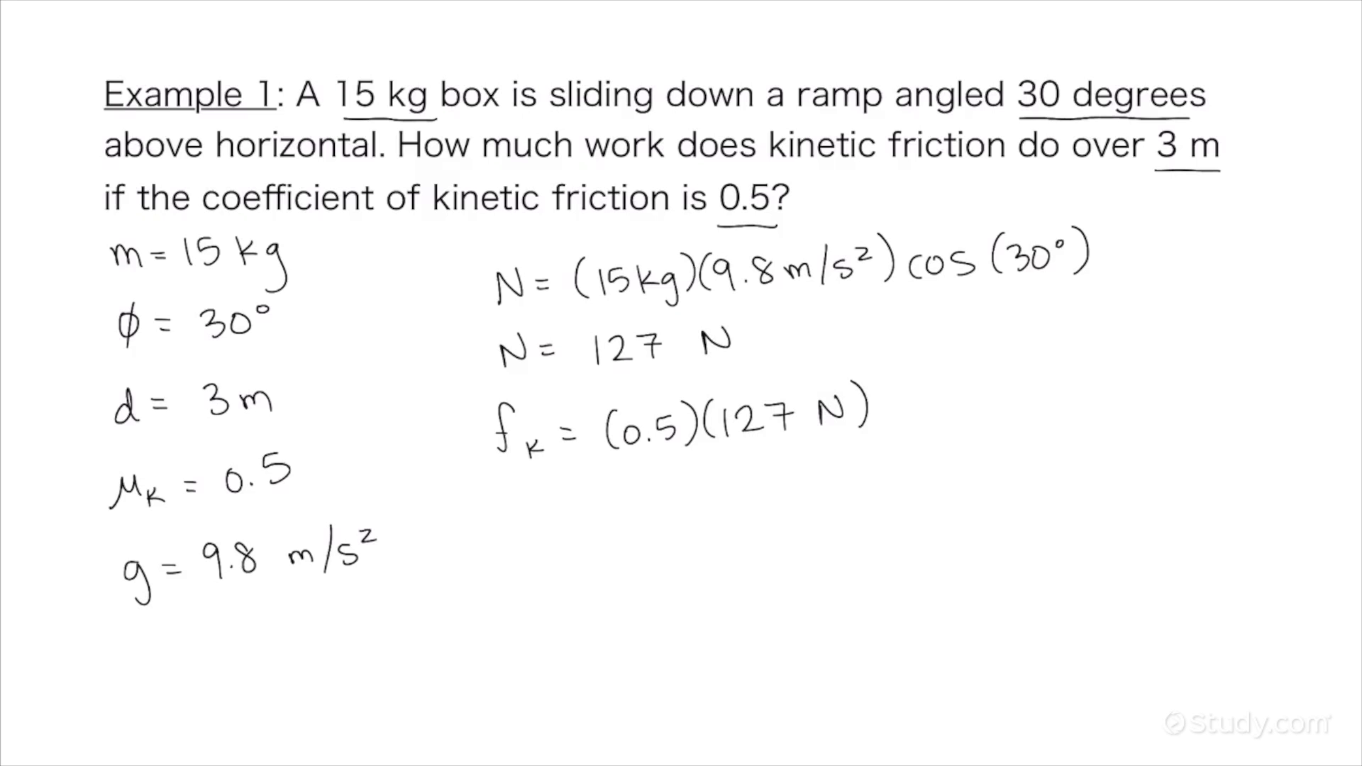 How to Calculate the Work Done by Kinetic Friction on an Object ...