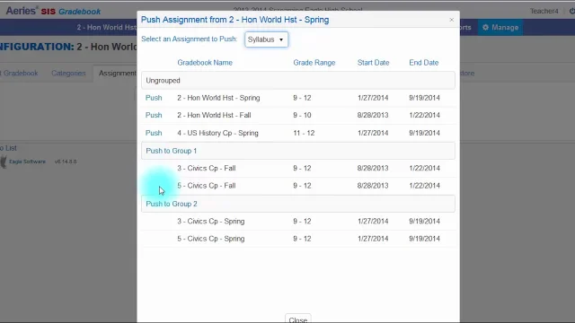 Gradebook Video - Push Assignments : Aeries Software