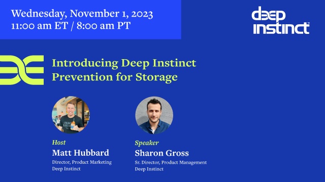 Introducing Deep Instinct Prevention for Storage - Deep Instinct