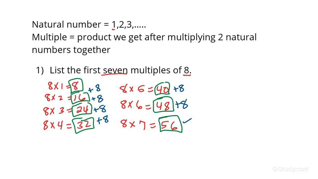 How To Find Multiples Of A Number Algebra Study