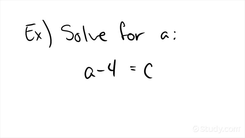 How To Solve For A Variable In Terms Of Other Variables Using Addition