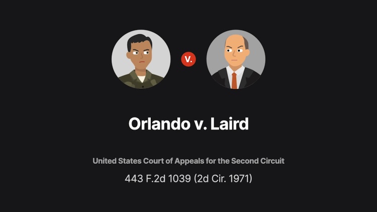 Orlando v. Laird, 443 F.2d 1039 (1971): Case Brief Summary | Quimbee