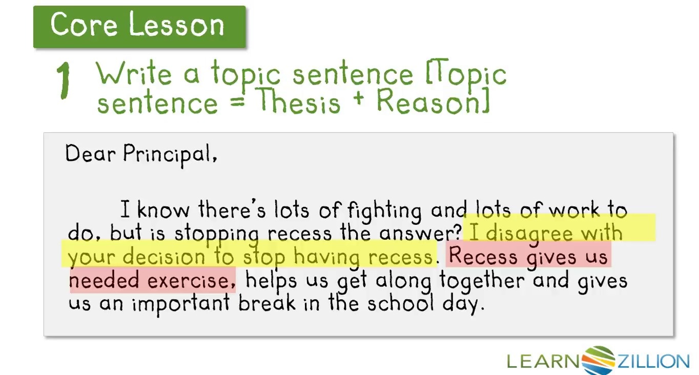 Write body paragraphs for a persuasive letter | IL Classroom