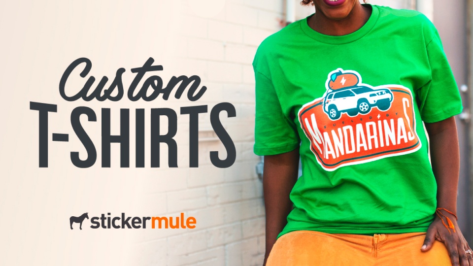 Custom t-shirts | Free shipping & no minimums | Sticker Mule