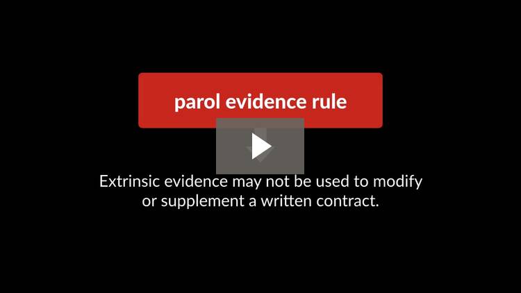 Contracts Videos: Parol Evidence Rule - Quimbee