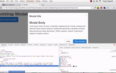 Customizing Bootstrap Components - Recoloring the Backdrop