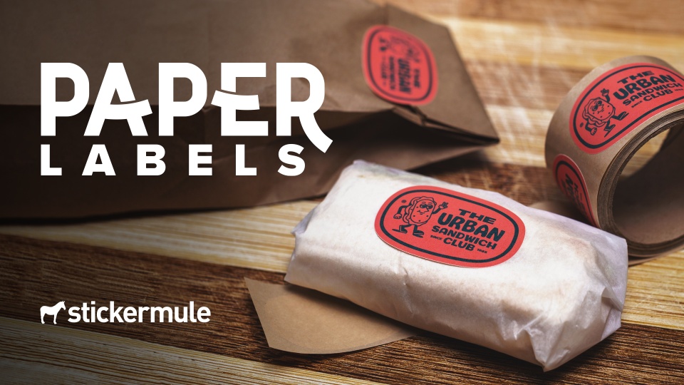 Paper labels | Free shipping | Sticker Mule