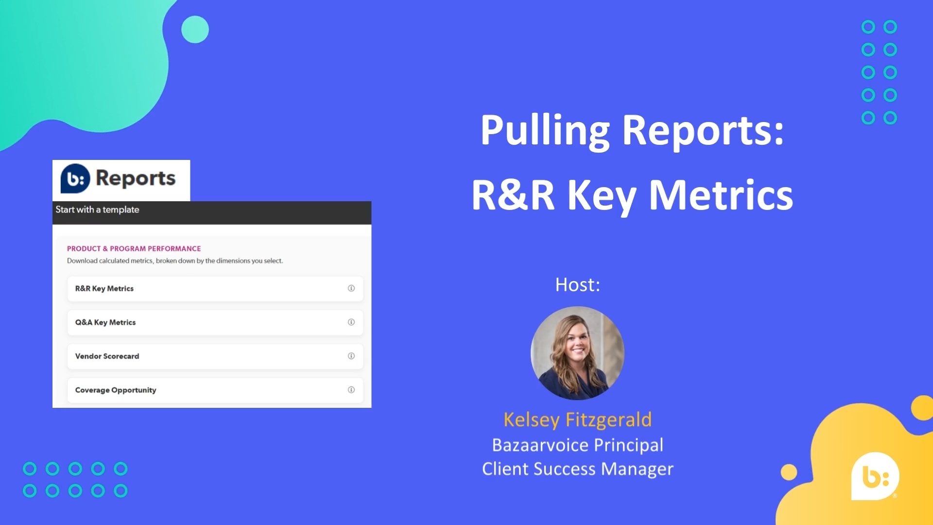 Key Reports: Ratings & Reviews Key Metrics