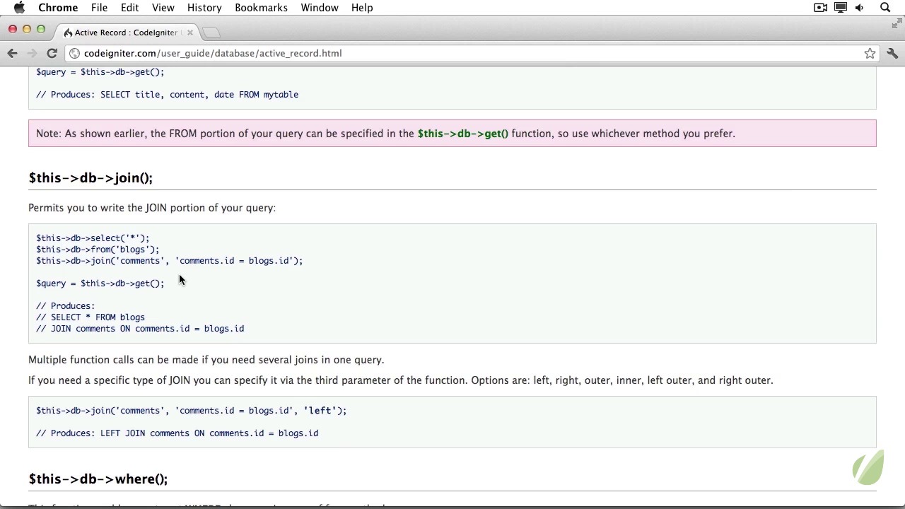 CodeIgniter Essentials - Active Record