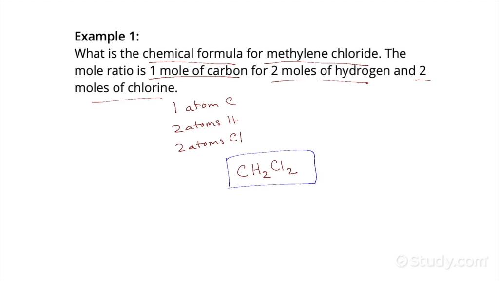 How to Find Chemical Formulae from a Mole Ratio | Chemistry | Study.com