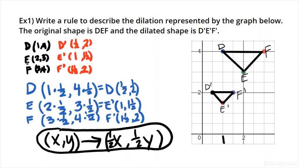 How To Write A Rule To Describe A Dilation Geometry