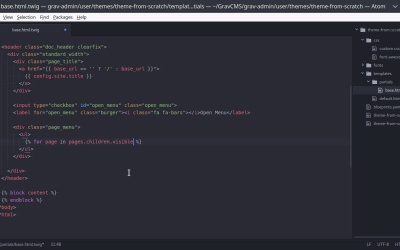 Up and Running With Grav CMS - Flesh Out the Base Template