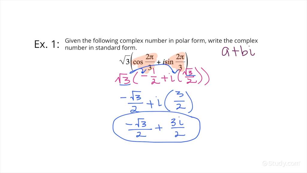 How To Convert Complex Numbers From Polar To Rectangular Form