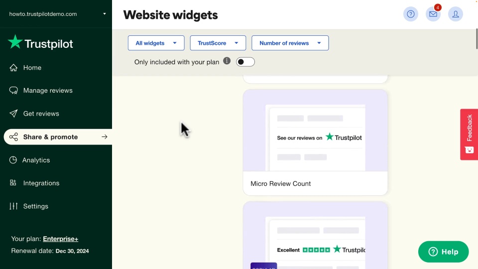 Add a location review TrustBox widget