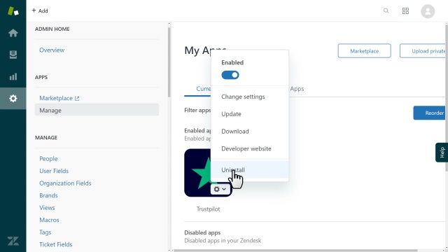 Trustpilot's Zendesk integration