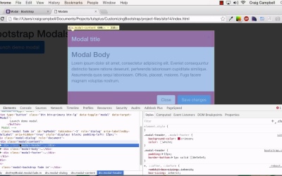 Customizing Bootstrap Components - Modal Colors