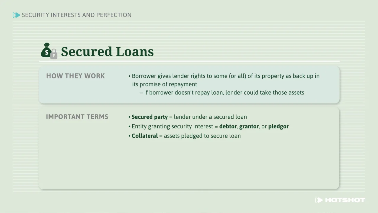 Security Interests and Perfection - Commercial Lending