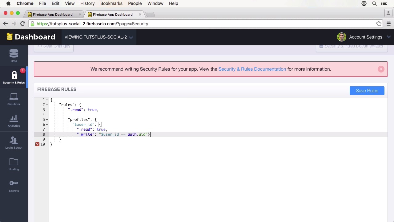 Build a Social App With React Native - Create a Firebase Back-End