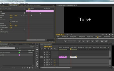 Special Effects in Premiere Pro - Basic Title Animation