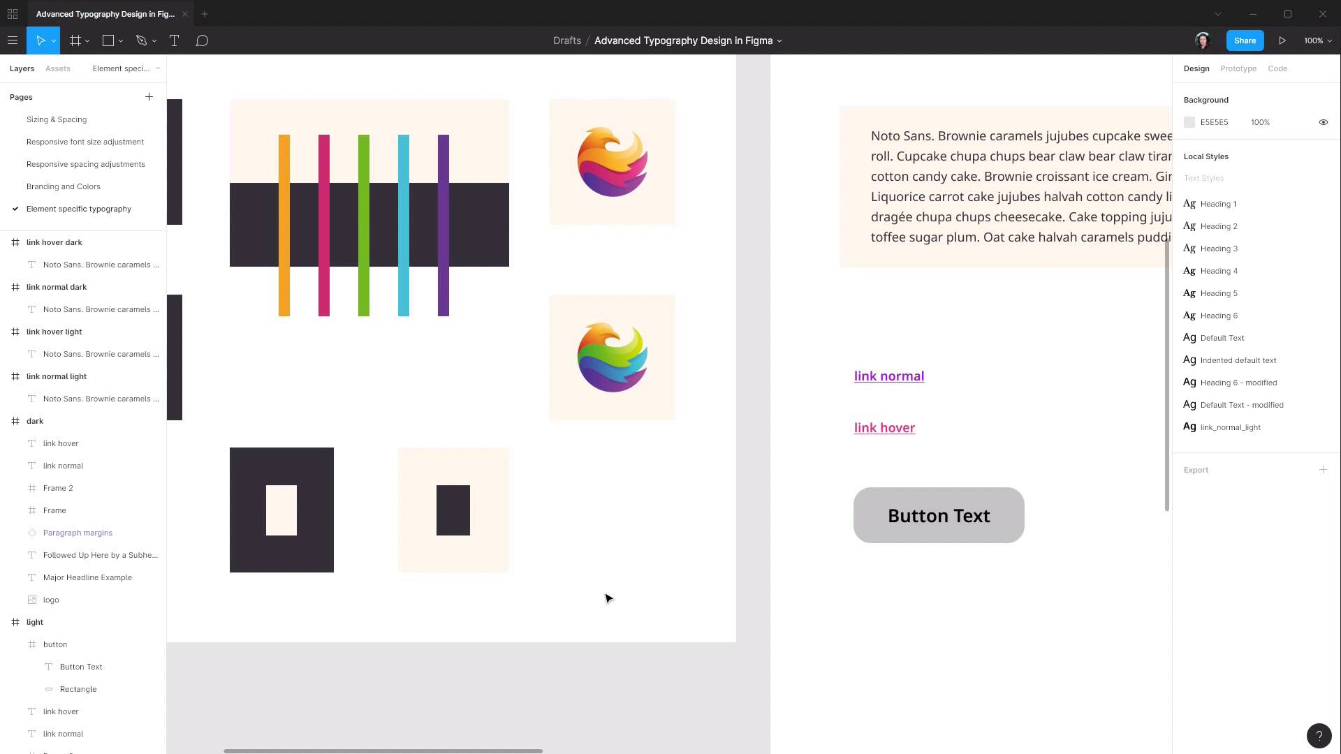Advanced Typography Design in Figma - Buttons