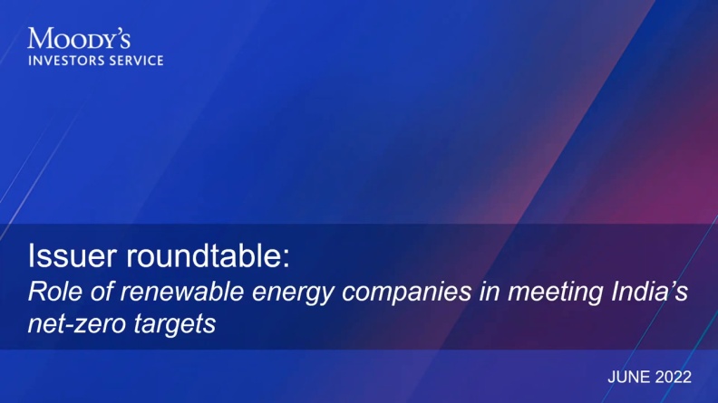 Issuer Roundtable: Role of renewable energy in meeting India's net-zero ...