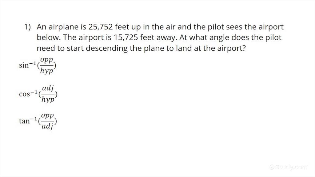 How to Find Angles of Depression in a Word Problem Using Trigonometry ...