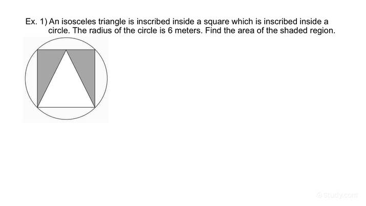 How to Find Area Involving Multiple Inscribed Figures | Geometry ...