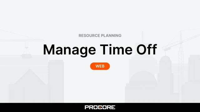 Resource Planning - Videos - Procore