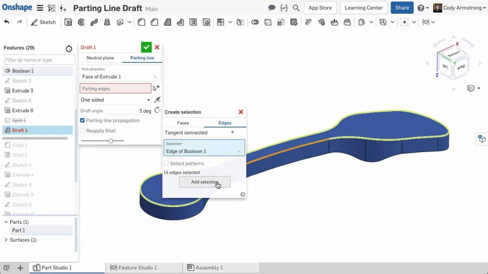 Tech Tip: How to Use Parting Line Draft