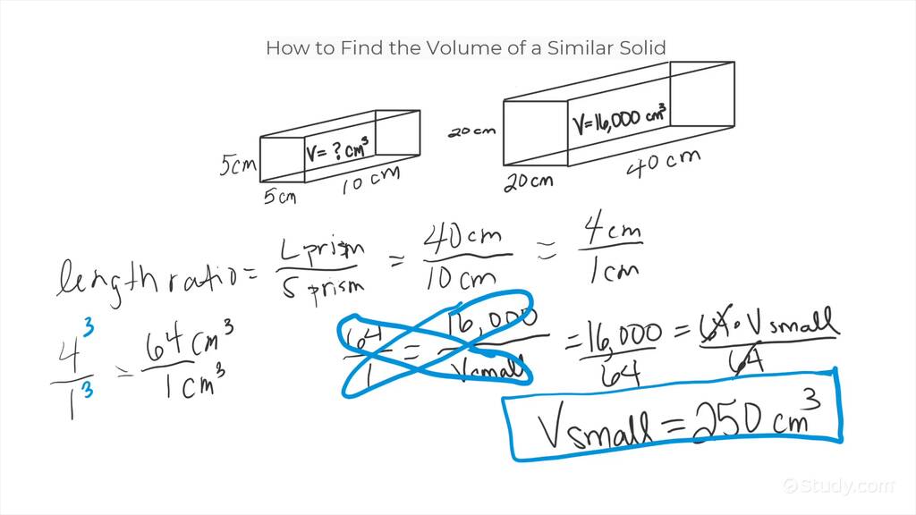 How to Find the Volume of a Similar Solid | Geometry | Study.com