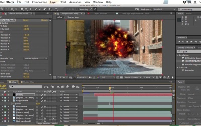 Smoke, Fire and Explosions in Adobe After Effects - Adding 3D Debris