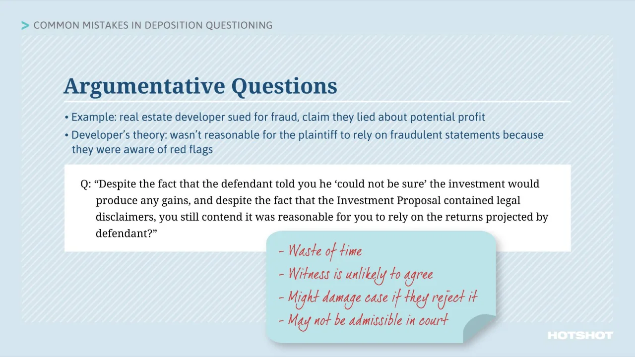 Common Mistakes in Deposition Questioning - Depositions