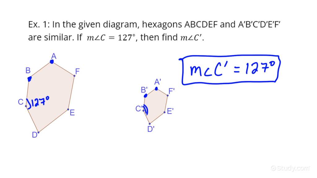 Solving Similar Polygons Given Two Similar Figures and Sides and Angles | Geometry | Study.com