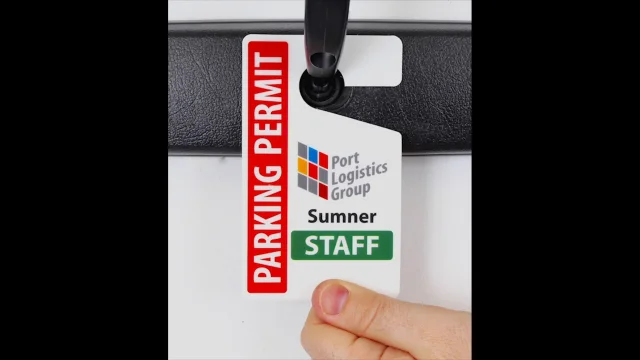Custom Parking Tag Designs – 5” x 3”