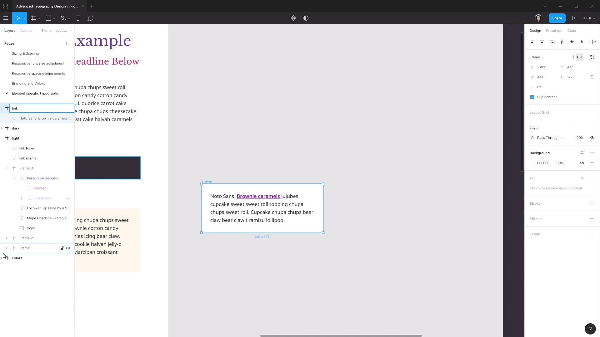Advanced Typography Design in Figma - Links