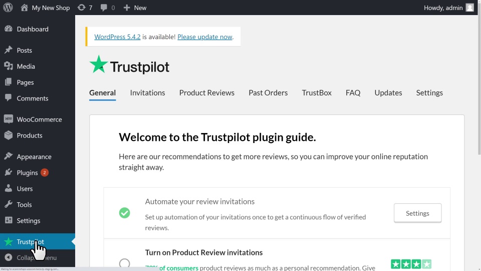 Trustpilot's WooCommerce integration