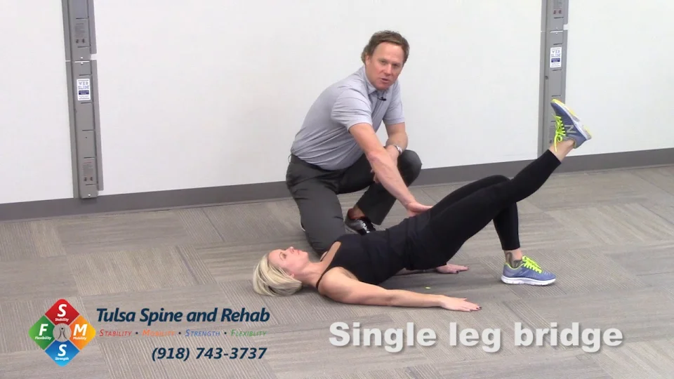 Fit Tips: Single leg bridge - Tulsa Spine and Rehab