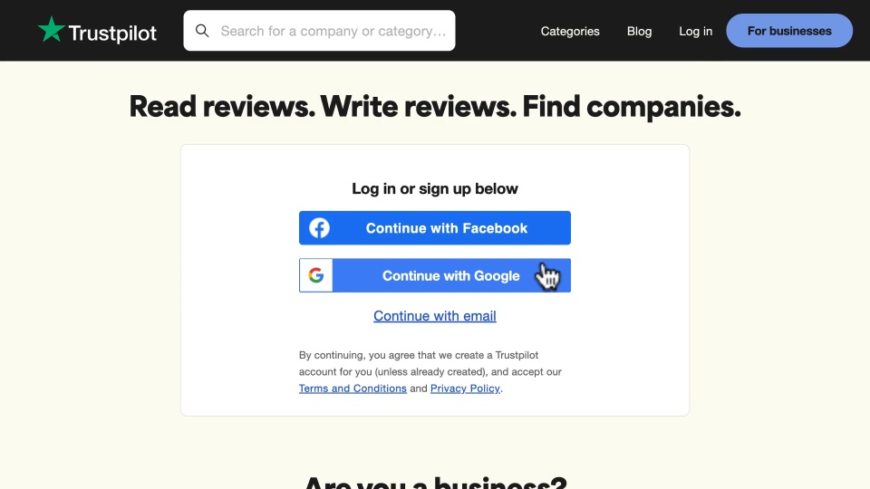 Créer un profil Trustpilot pour écrire des avis