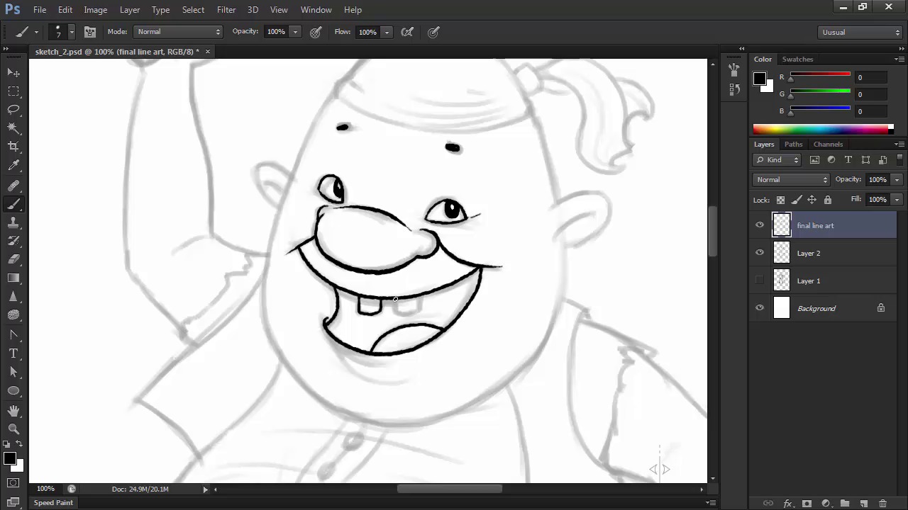 Illustrating Personality in Character Design - Line Art